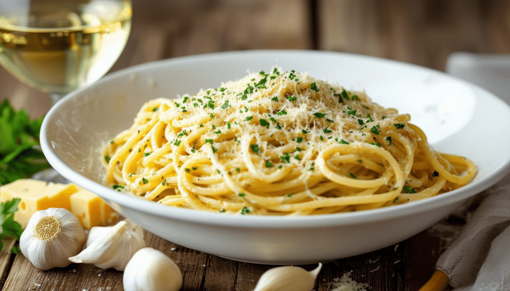 Easy One-Pot Garlic Parmesan Pasta Recipe | Creamy & Delicious