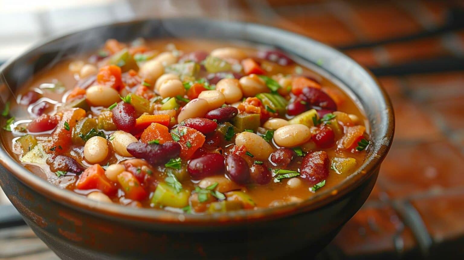 Hearty One-Pot Vegetarian Chili Recipe with Beans and Spices